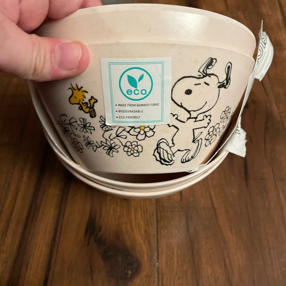 Peanuts | Dining | Peanuts Set 4 Snoopy Springtime Bamboo Bowls | Poshmark